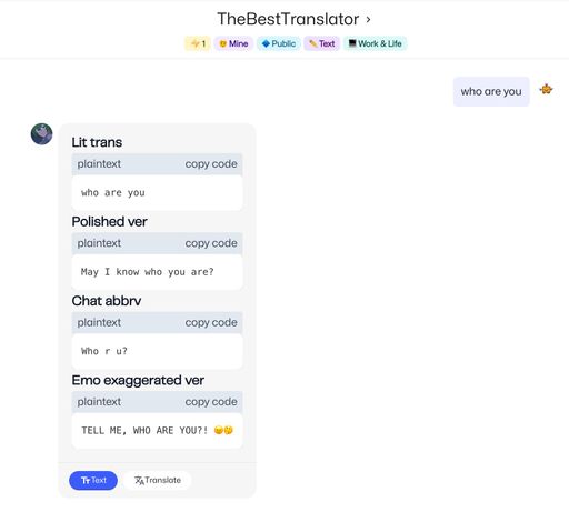 TheBestTranslator AI Language Translation | MyShell AI